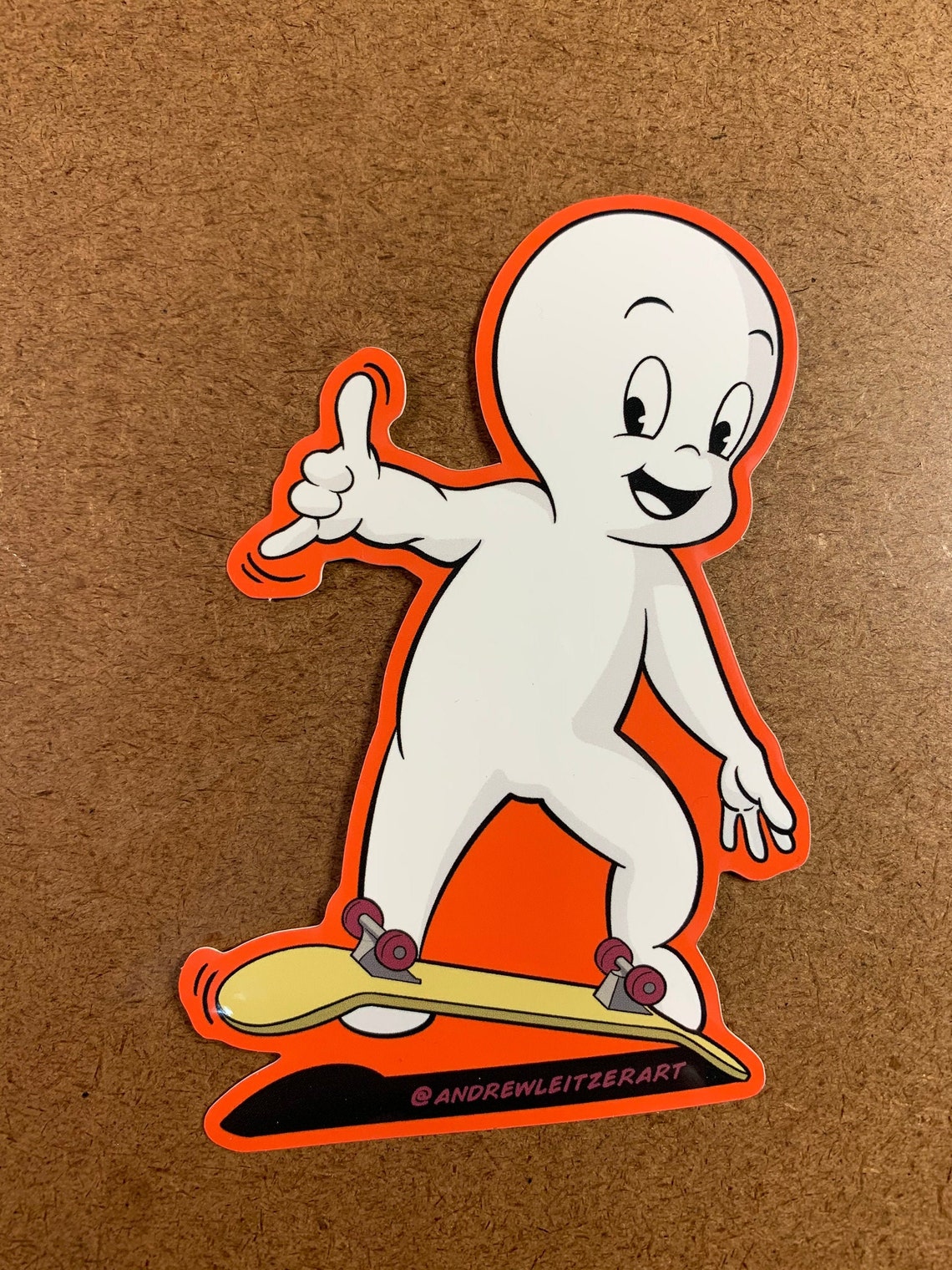 Casper Casper Sticker I Skateboard Helmet Skates I Cute Vinyl - Etsy