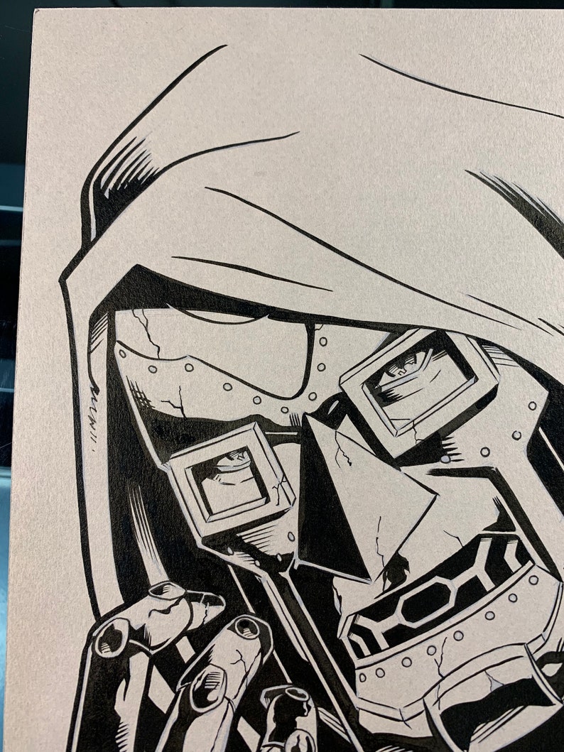 Doctor Doom - Original Art - 8.5x11 - Comic Art - Fantastic Four - Etsy