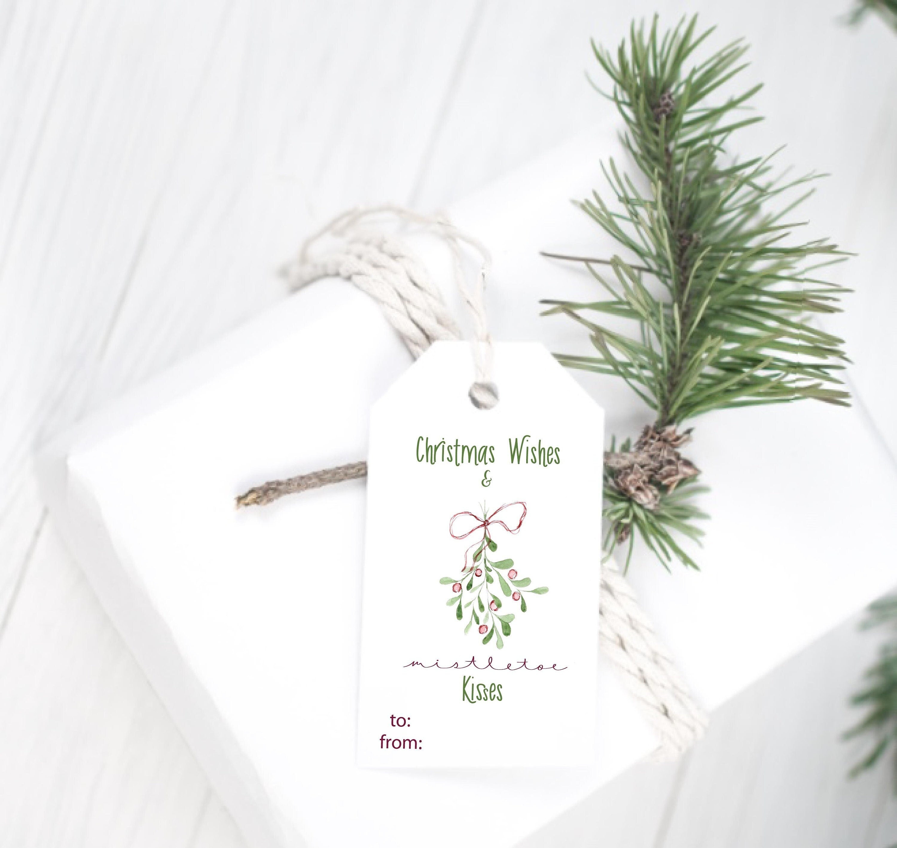 Mistletoes Gift Tag Printable