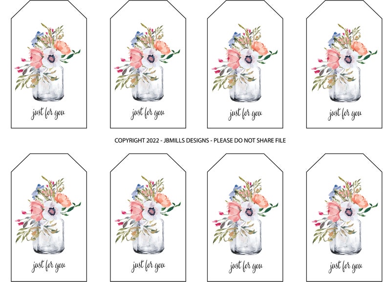 Just for You Printable Card Instant Download JPEG Card - Etsy