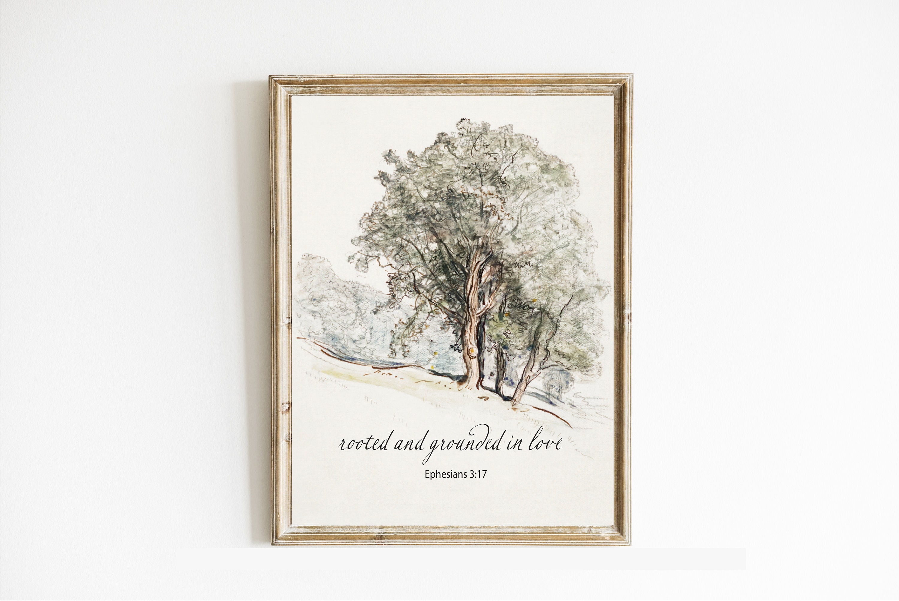 Rooted and Grounded in Love Ephesians 3:17 Scripture Print - Etsy