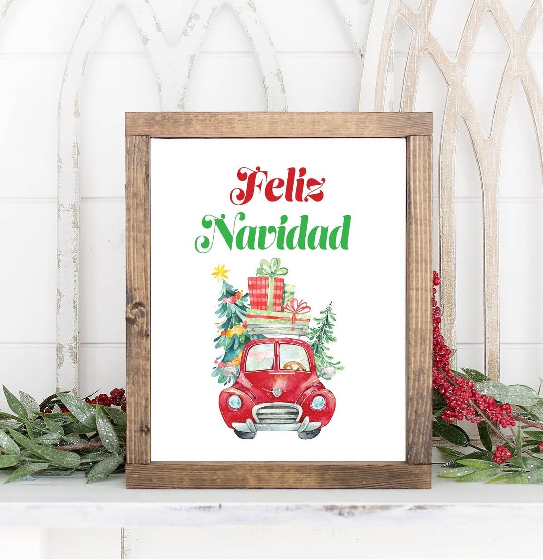 Feliz Navidad Christmas Decor | Digital Download | Christmas Prints - Etsy