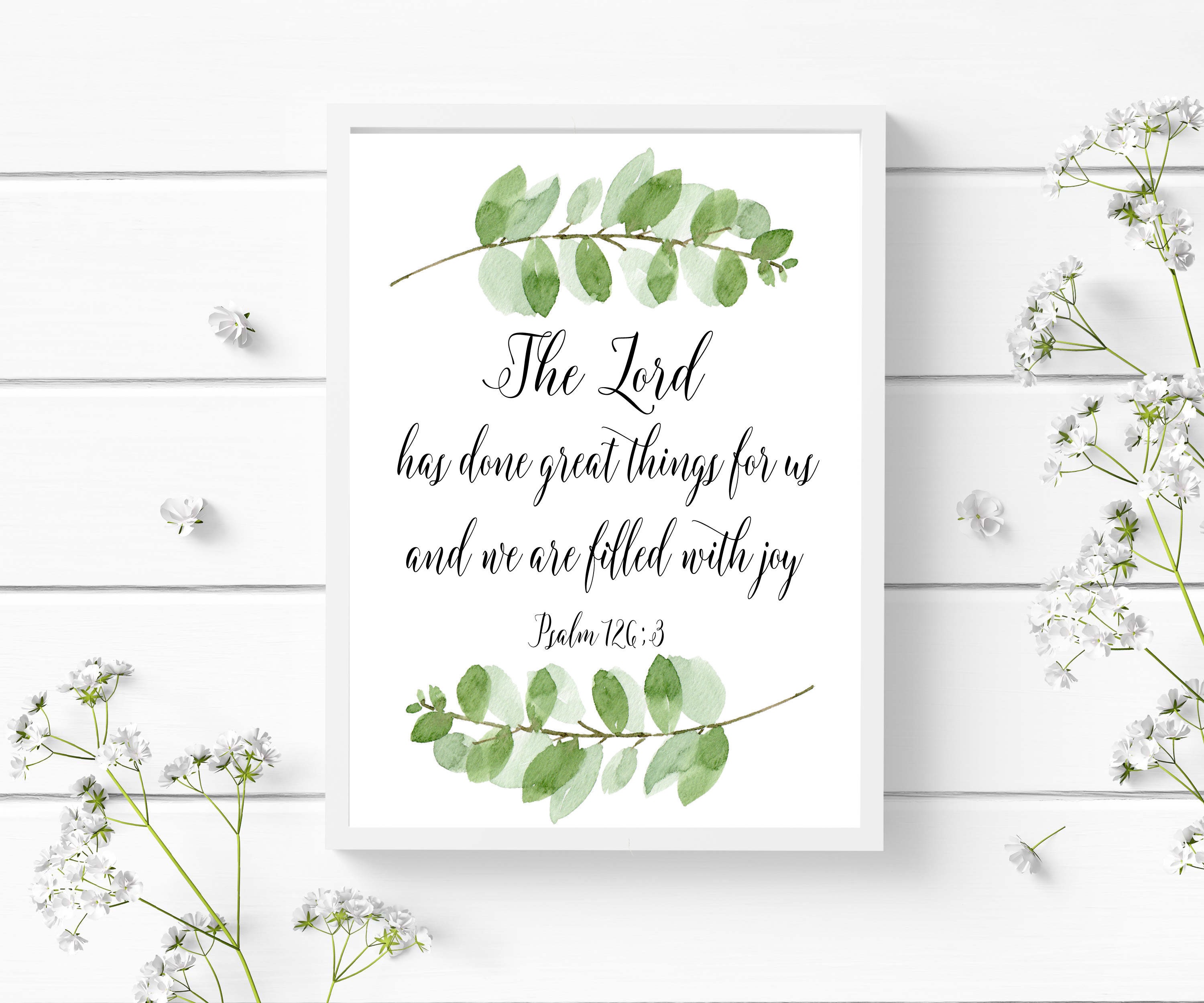Printable Bible Verse Print Home Decor Christian Wall Art | Etsy