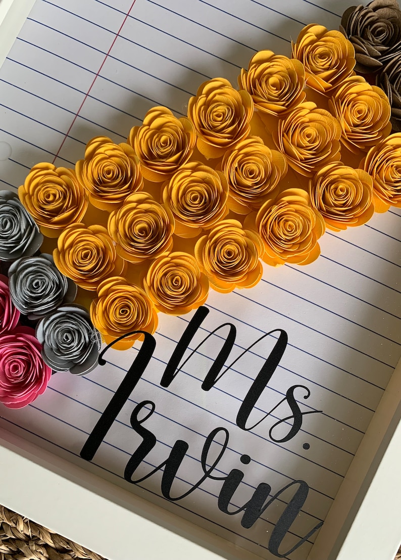 Pencil Shadow Box, Teacher Shadow Box, Teacher & Inspire - Etsy