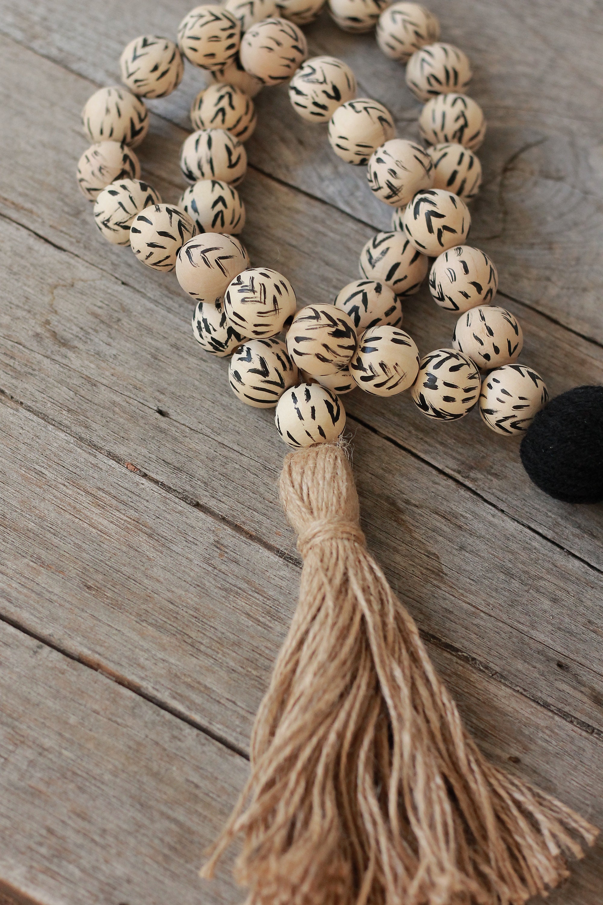 Tribal Beads Modern Beads Tribal Decor Wooden Beads Wood | Etsy