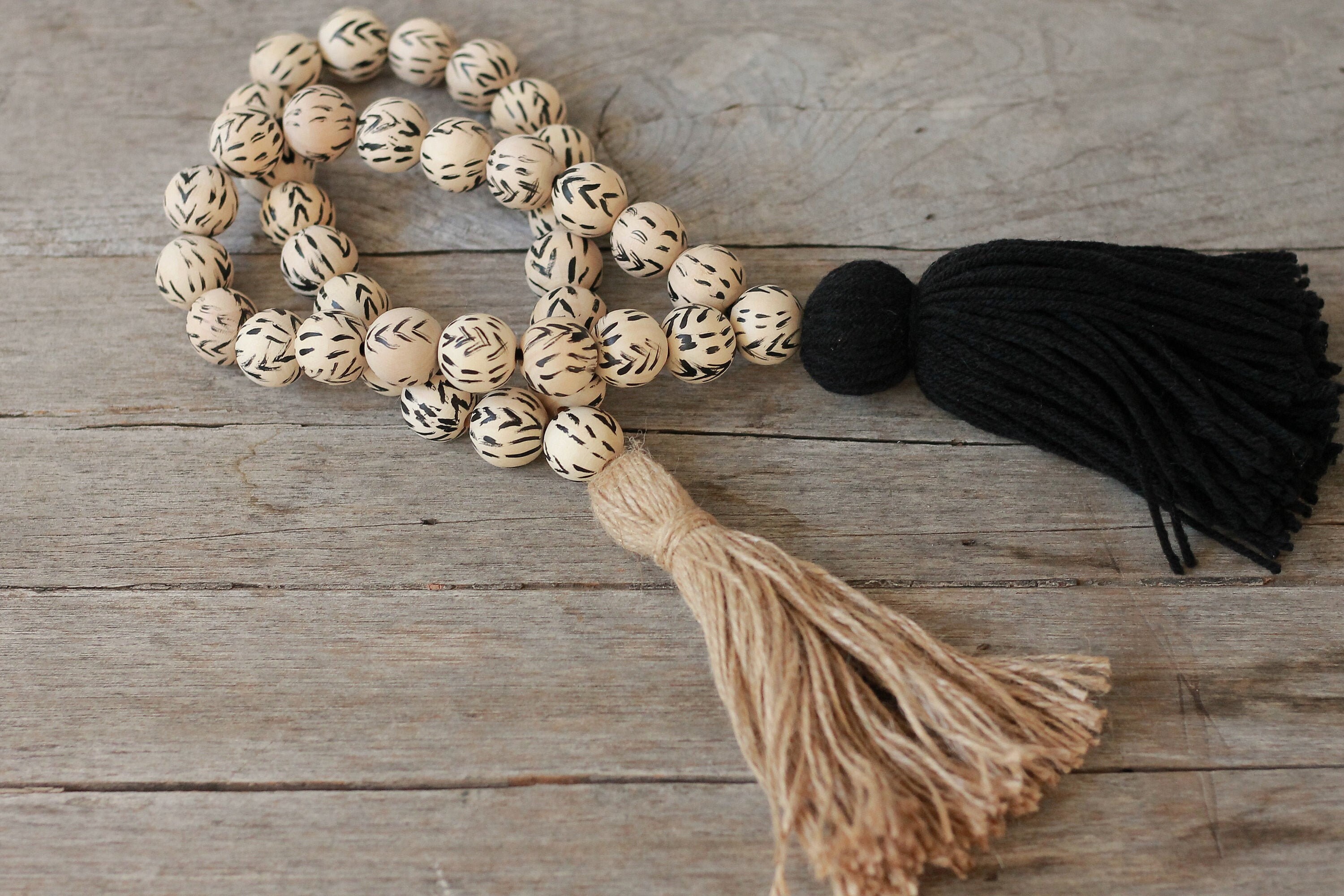 Tribal Beads Modern Beads Tribal Decor Wooden Beads Wood | Etsy