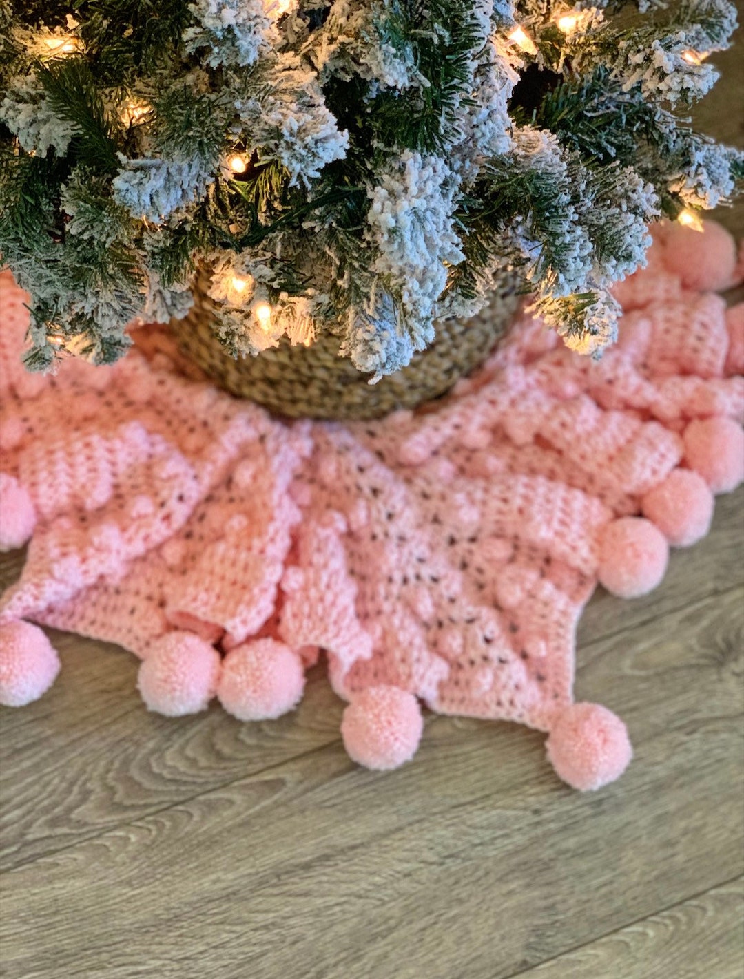 Tree Skirt Christmas Pink Christmas Tree Kids Christmas Boho Christmas ...