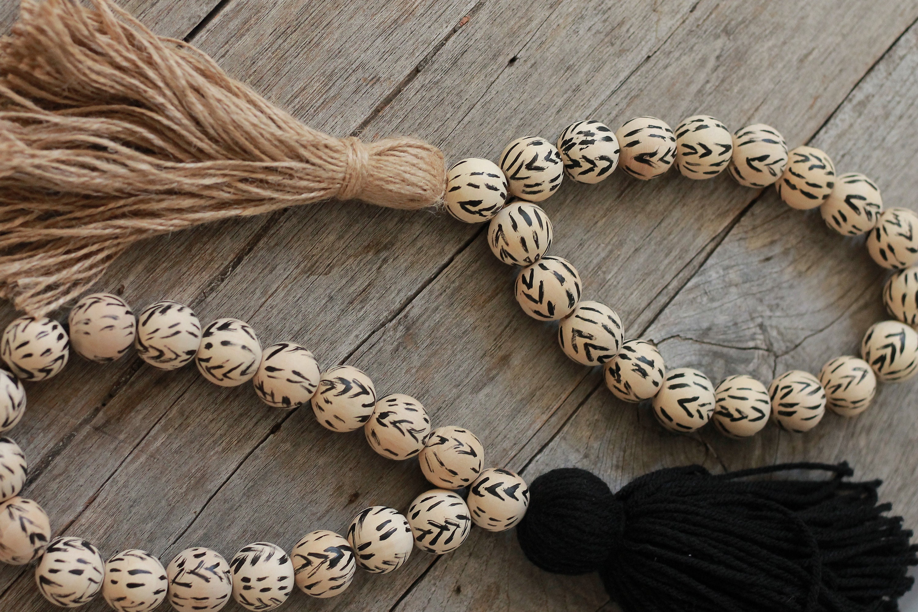 Tribal Beads Modern Beads Tribal Decor Wooden Beads Wood | Etsy