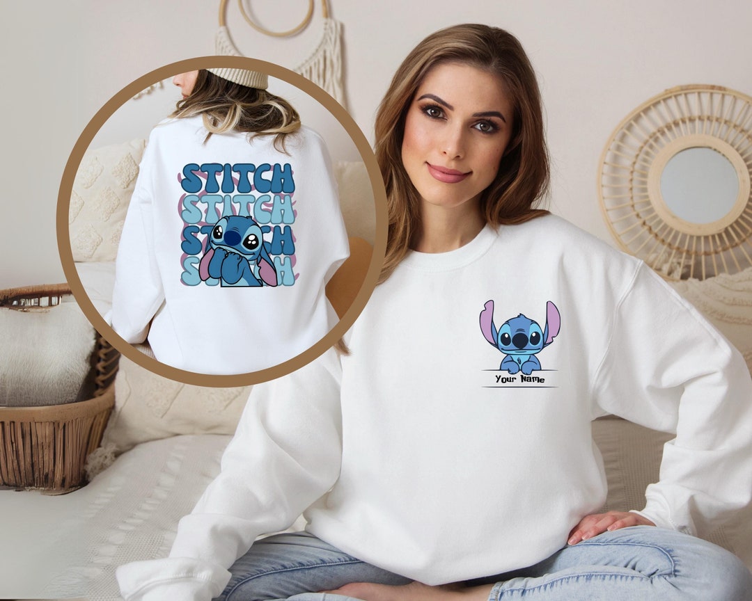 Custom Disney Stitch Sweatshirt, Stitch Sweatshirt, Stitch Lover ...