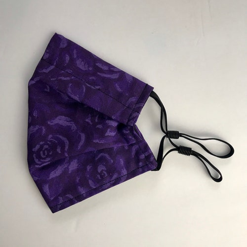 Violet Floral Face Mask | Etsy