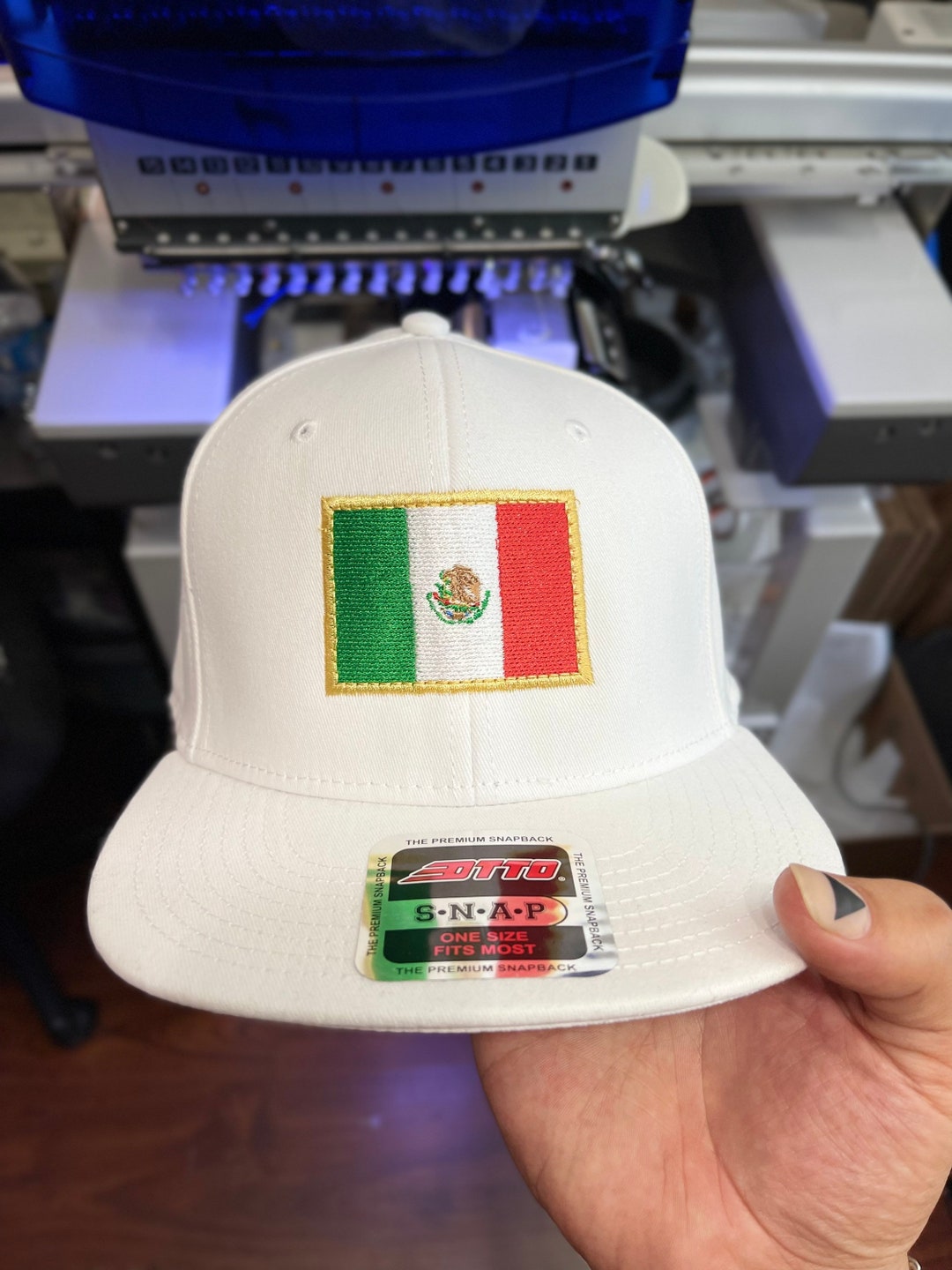 Gorras Bordadas Con La Bandera De Mexico Snapback Hat With - Etsy