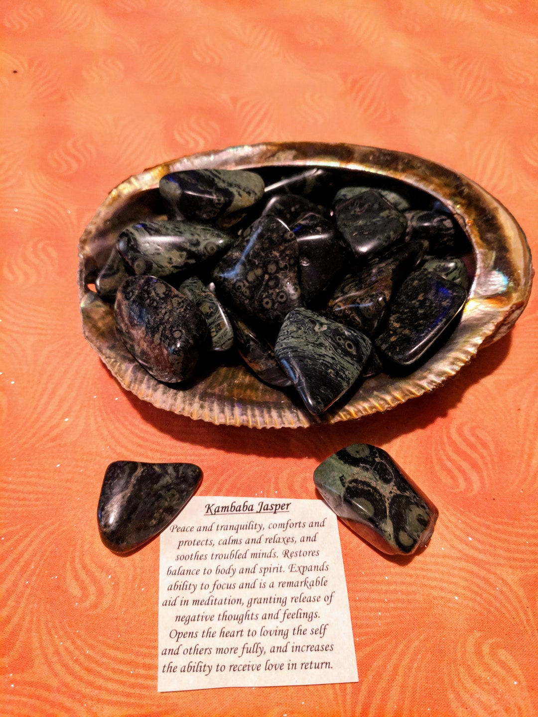 Kambaba Jasper Tumbled Stone - Etsy