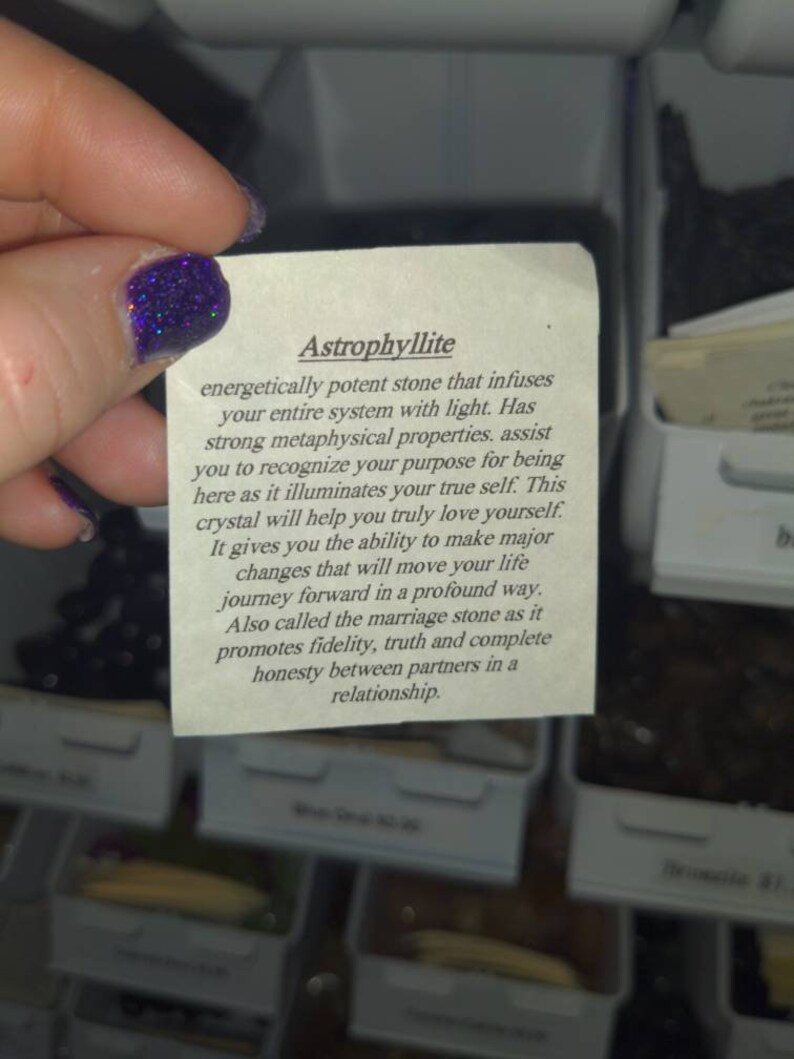 Astrophyllite/arfvedsonite Tumbled Stone - Etsy