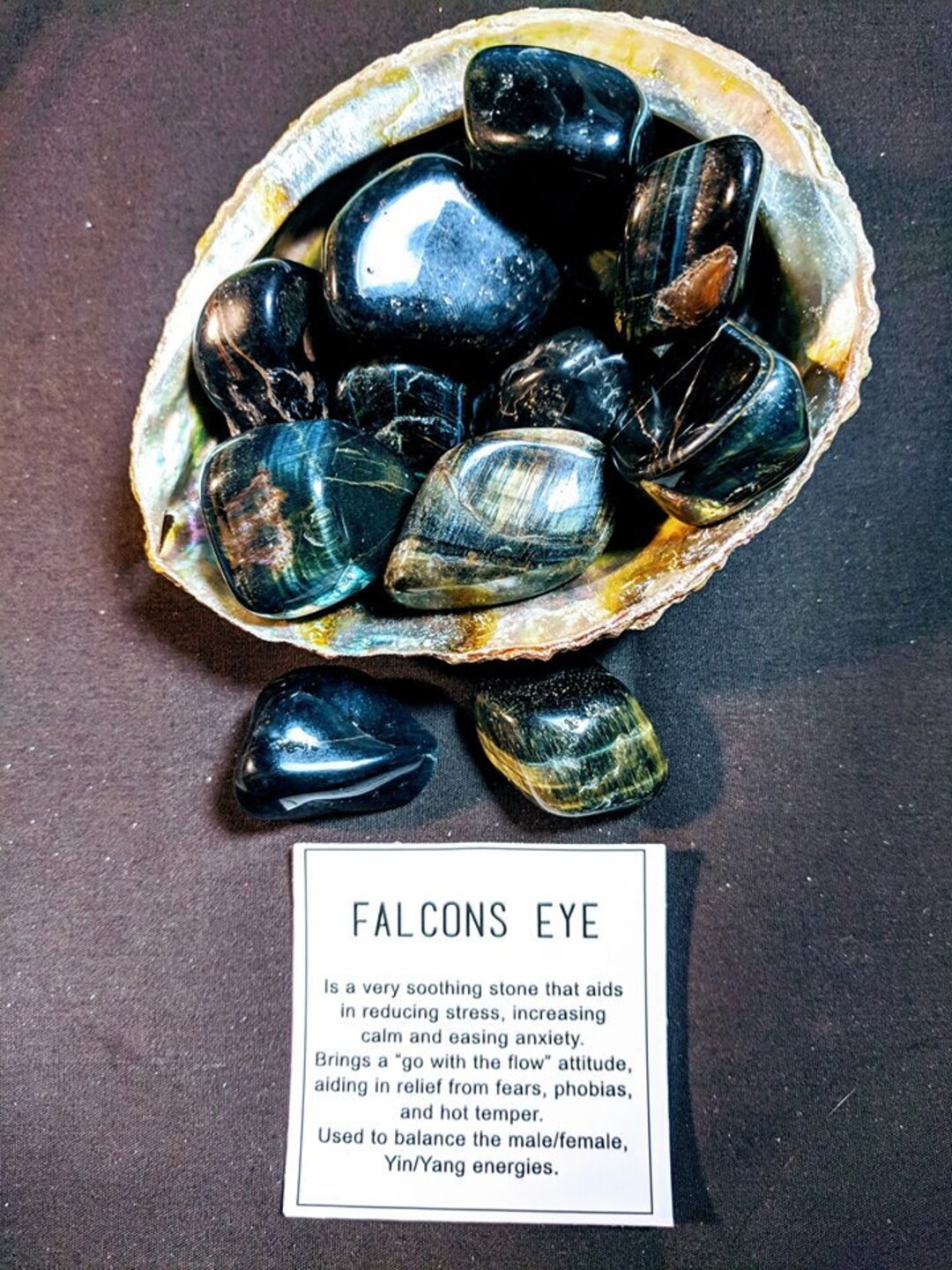 Falcons Eye (blue Tigers Eye) - Etsy
