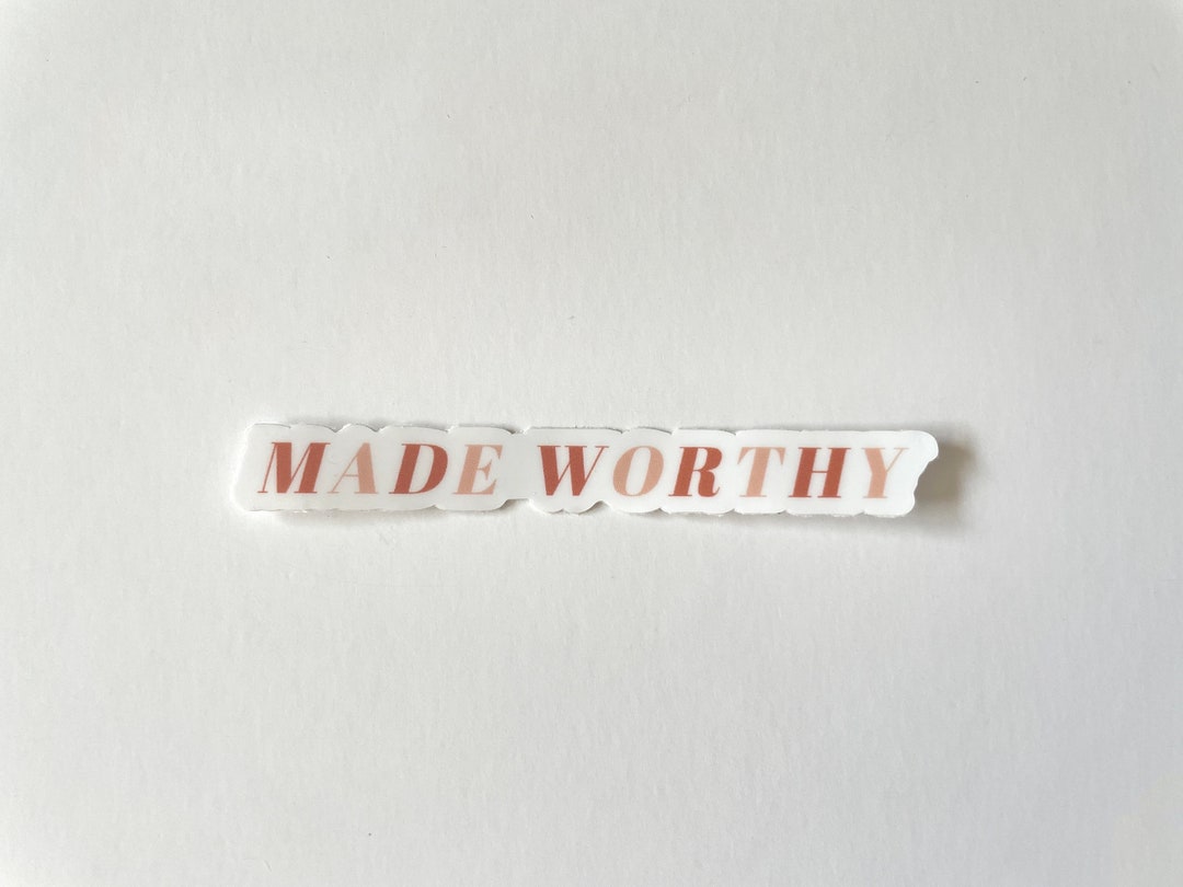 Simple made Worthy Sticker Christian Stickers Trendy Christian Stickers ...