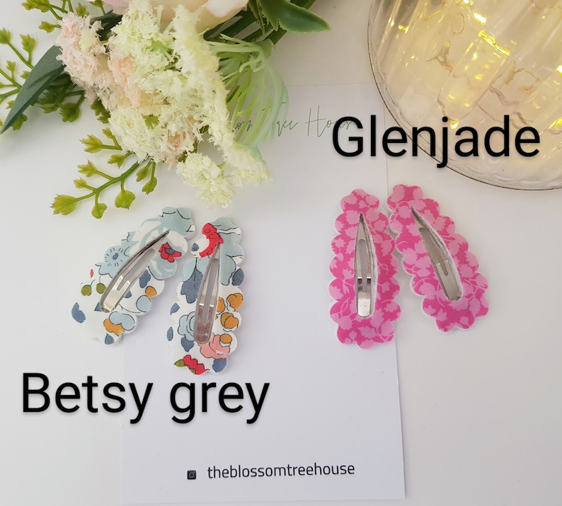 Liberty of London Scalloped Snap Clip Set-pair of Snap Clips - Etsy UK