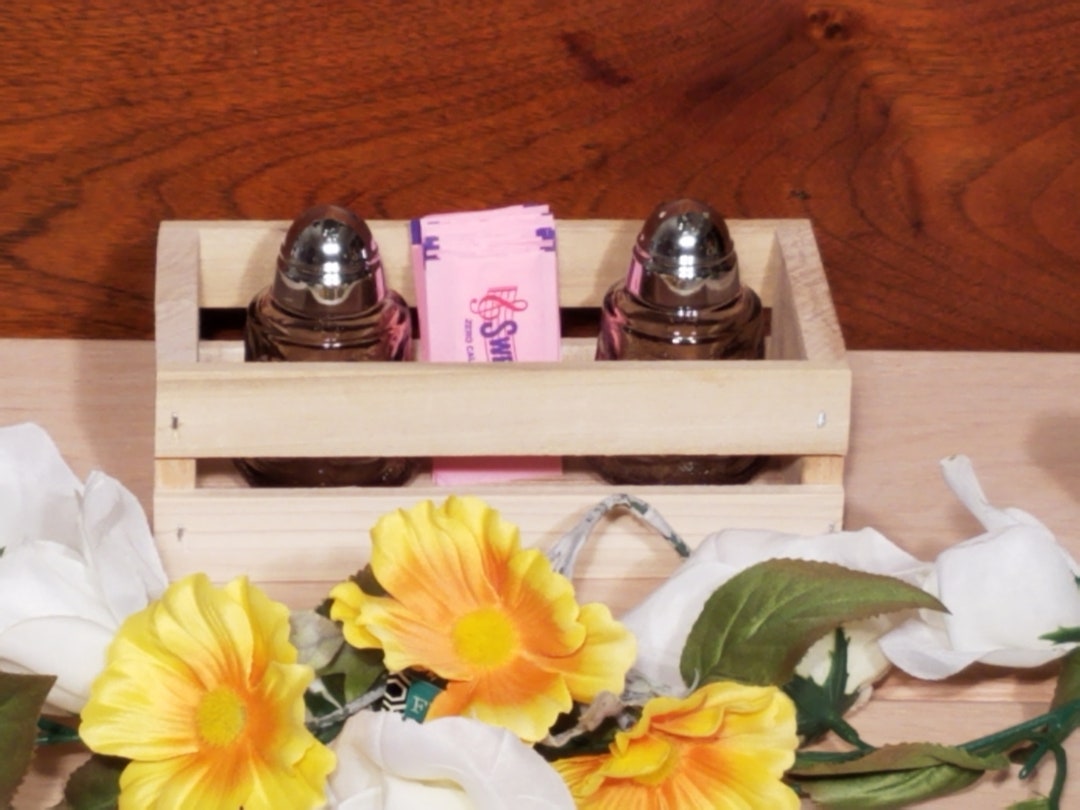 Rustic Condiment Crate: Mini Wood Craft Caddy (7"l X 3.5"w) - Etsy