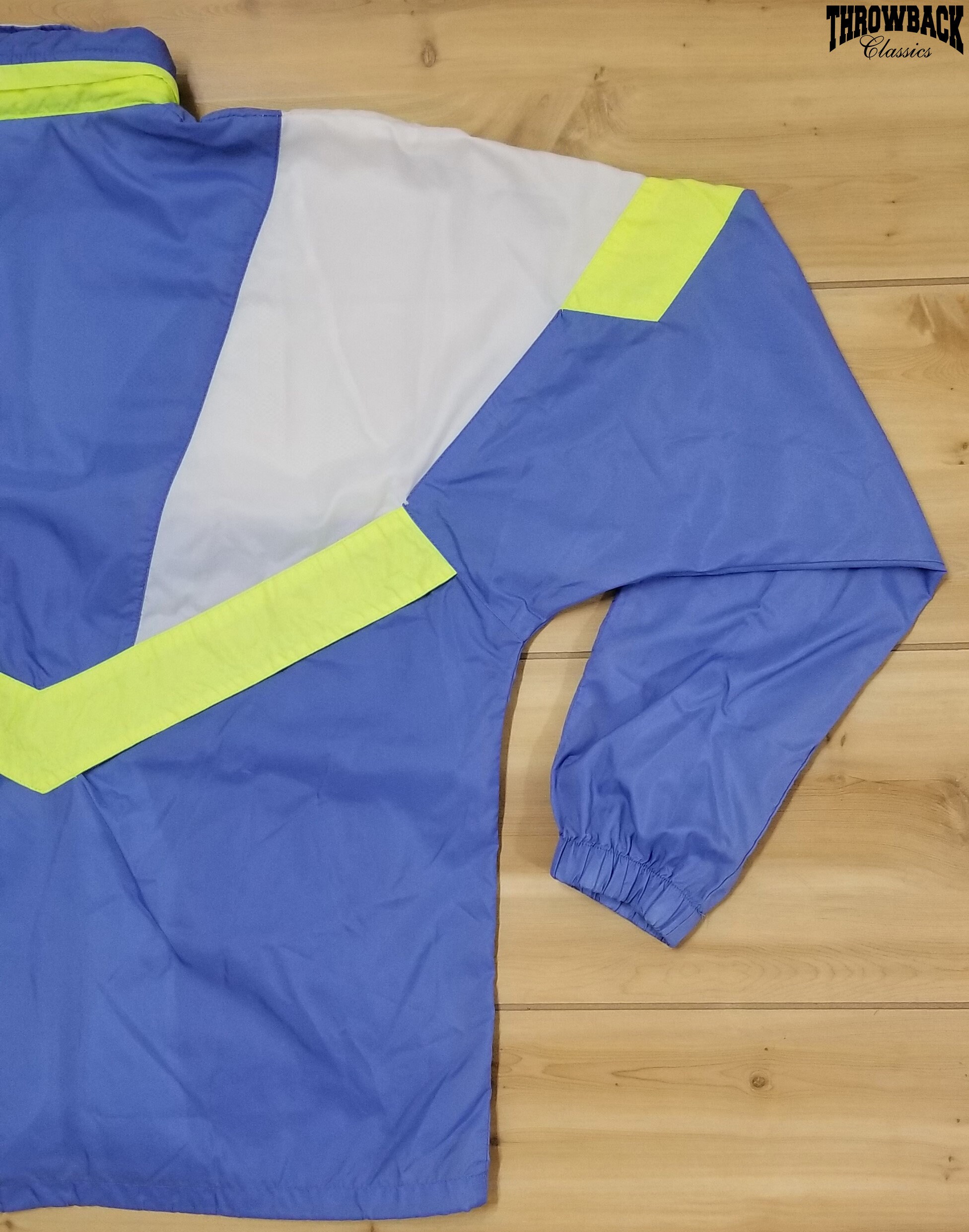 Vintage Nike 90s Neon Windbreaker Jacket Hidden Zip Hood Retro Logo ...
