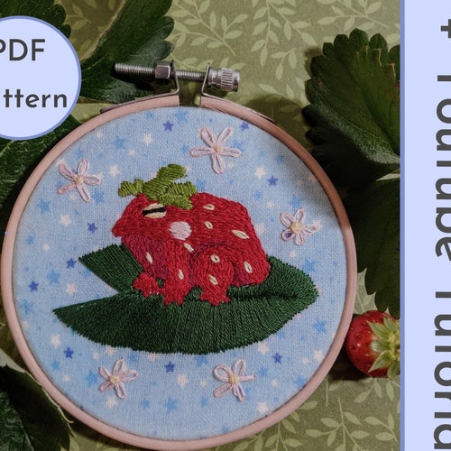 PDF Embroidery Pattern Video Tutorial Stitch Guide Color - Etsy