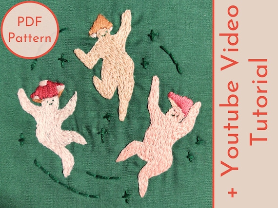 PDF Embroidery Pattern Video Tutorial Stitch Guide Color | Etsy
