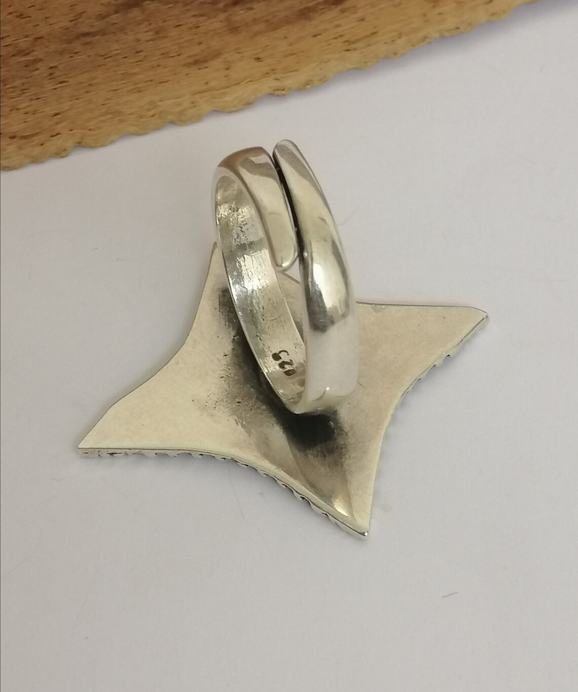 Four Pointed Sterling Silver Star Ring - Etsy