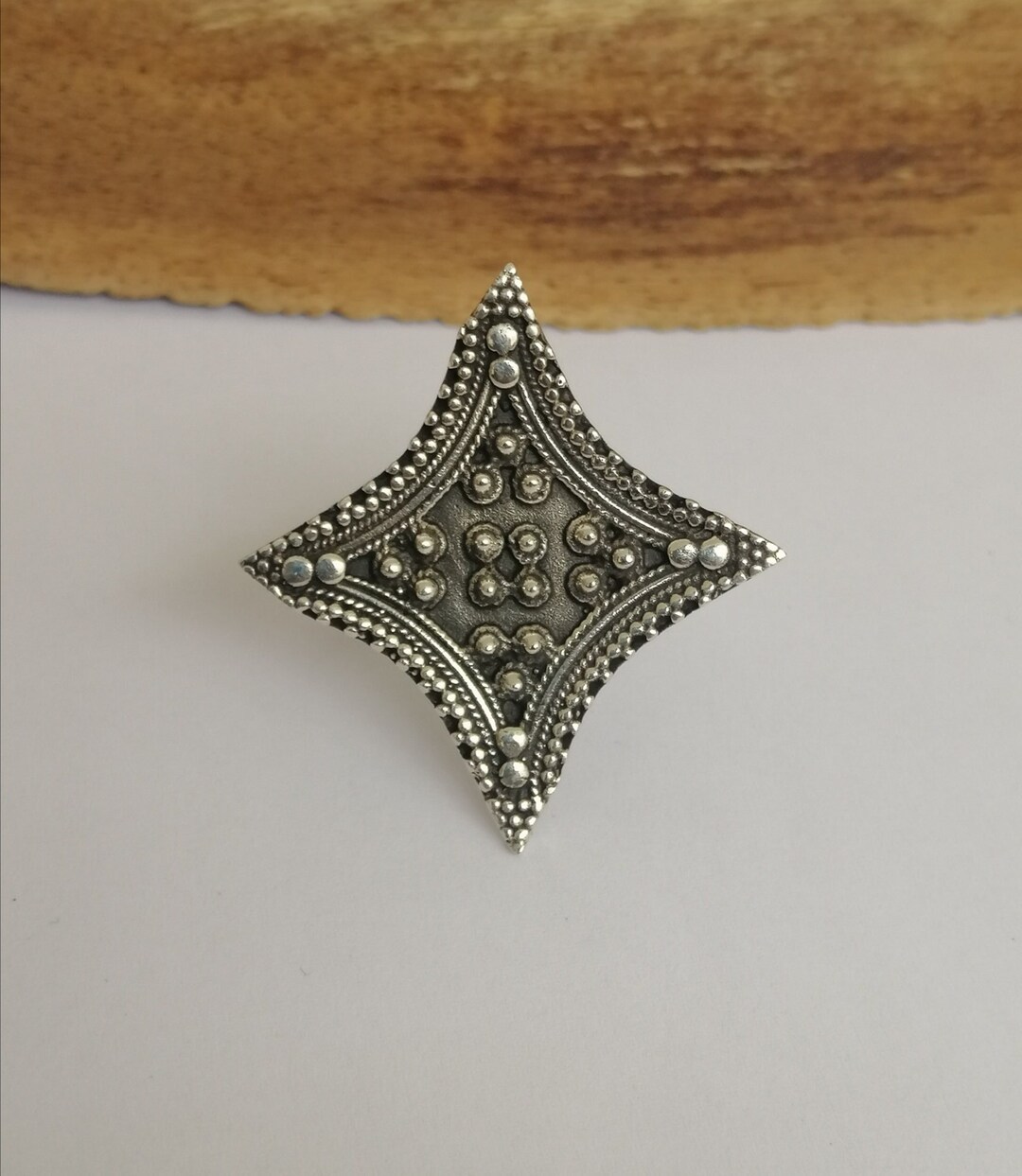 Four Pointed Sterling Silver Star Ring - Etsy