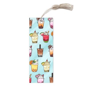 Boba Bookmark With Tassel, Bubble Tea Flavors - Etsy