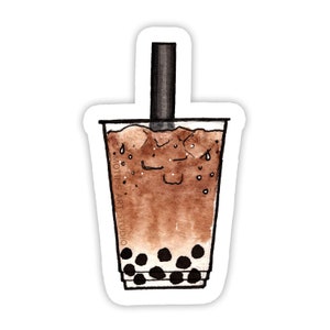 Boba Tea Stickers, Holiday Stickers, Waterproof Vinyl Sticker - Etsy