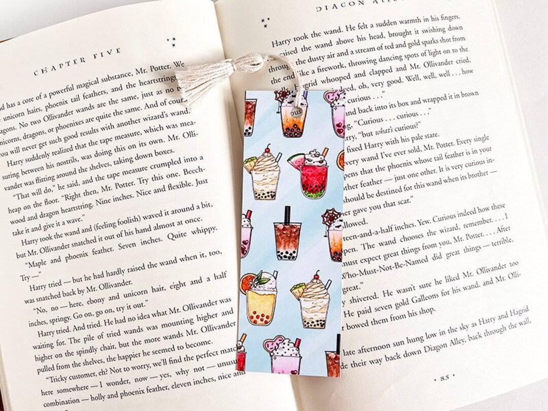 Boba Bookmark With Tassel, Bubble Tea Flavors - Etsy