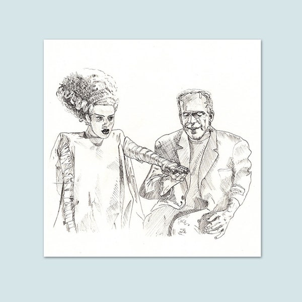 Frankenstein Drawing - Etsy
