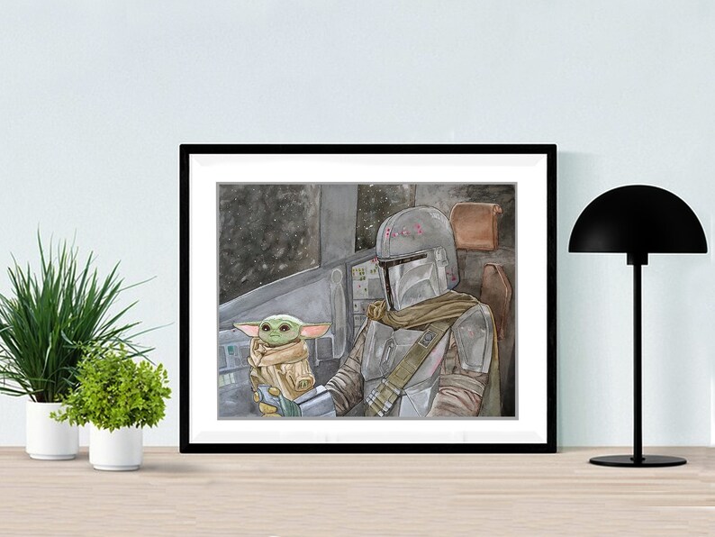 The Mandalorian Baby Yoda Star Wars Movie Poster: Art Print - Etsy