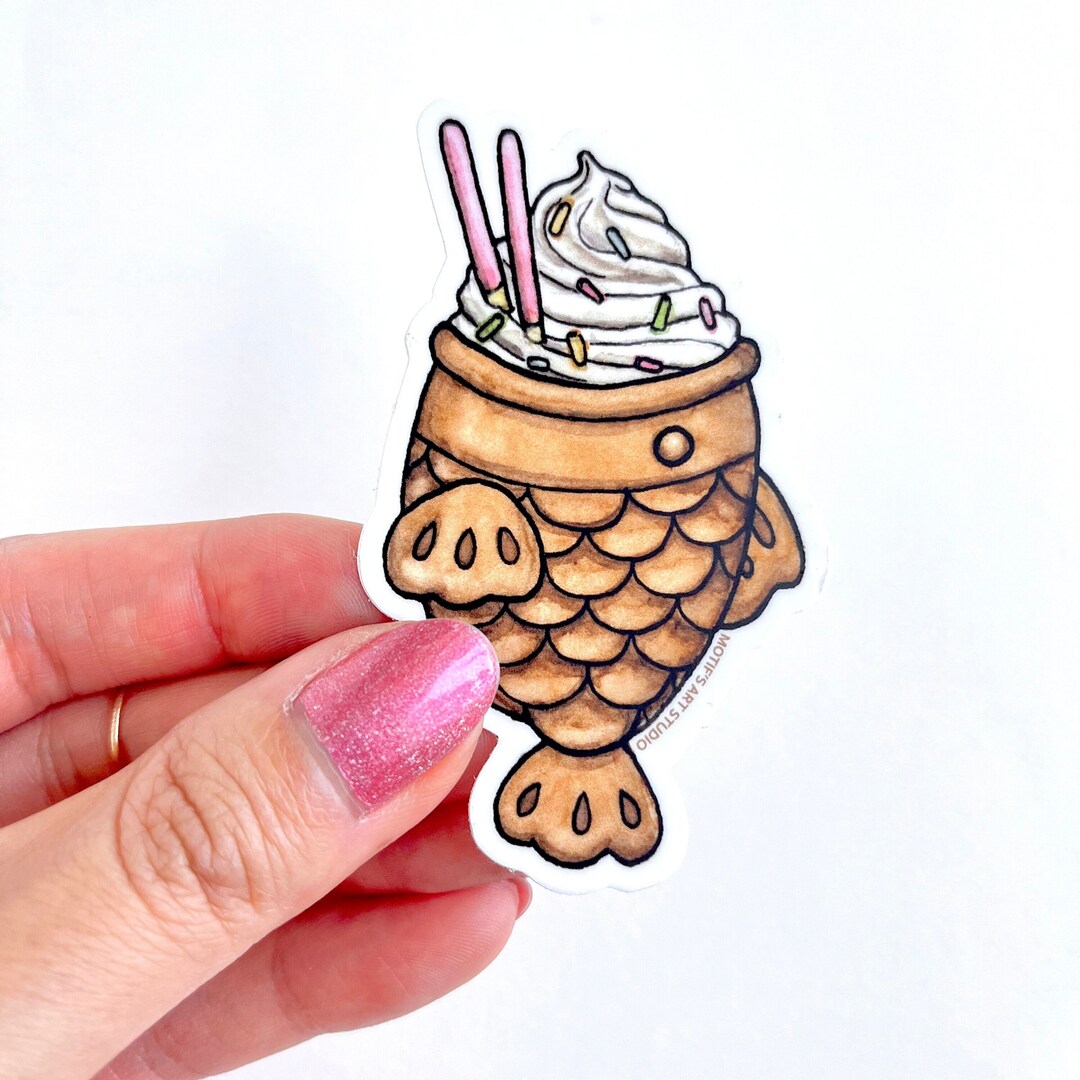 Taiyaki Sticker With Pocky and Ice Cream, Taiwanese Street Food - Etsy