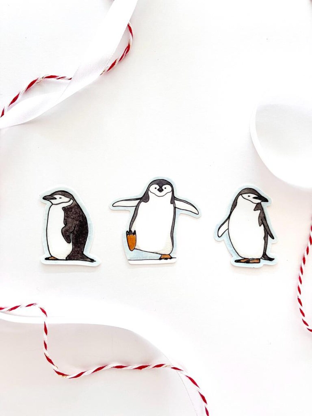 Penguin Vinyl Stickers, Sticker Set of Chinstrap Penguins, Water ...