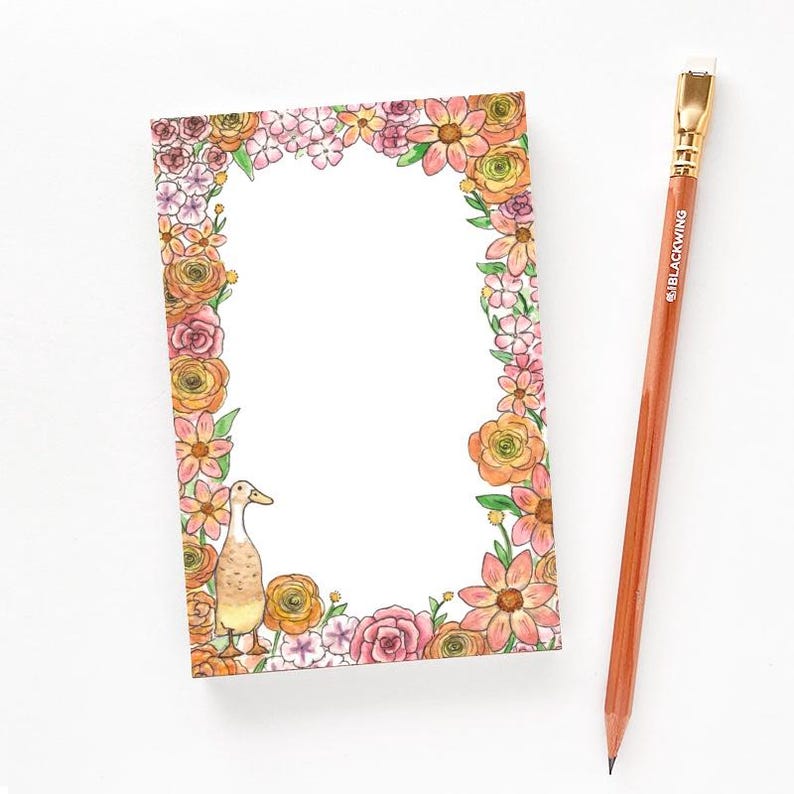 Notepad With Flowers and Gardens, 50 Sheets, 4