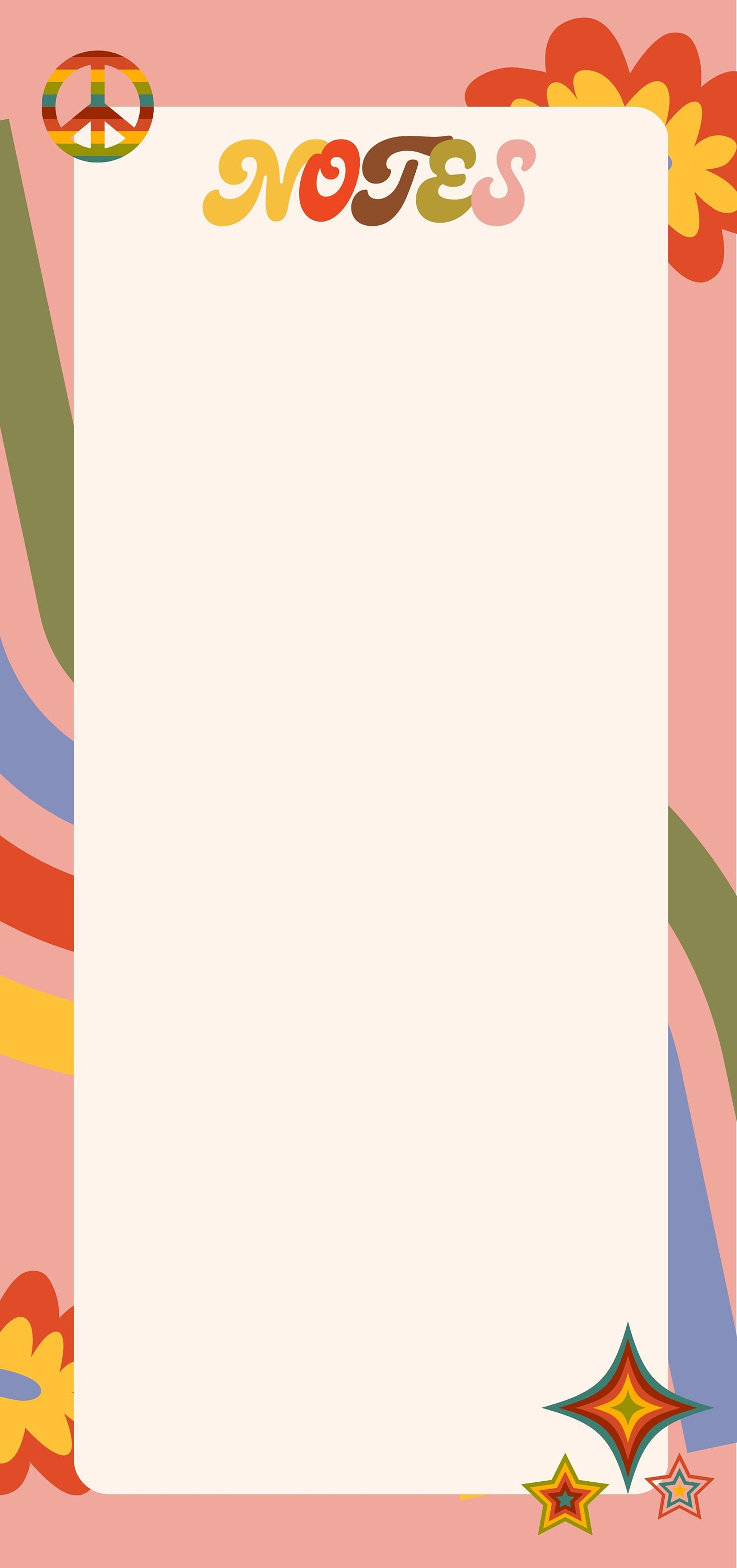 Printable Notes/ 60's Vibes Notes /4 Printable Notes - Etsy