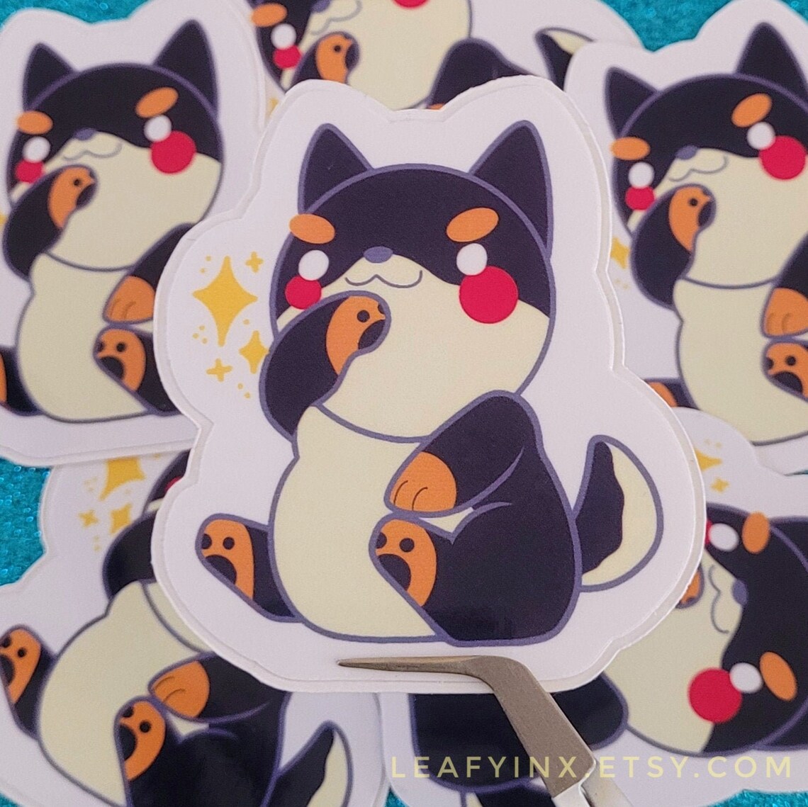 Smug Animals: Shiba Inu Sticker Glossy Sticker Laminated | Etsy