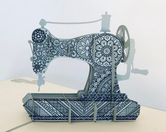 Sewing Machine Card | Etsy
