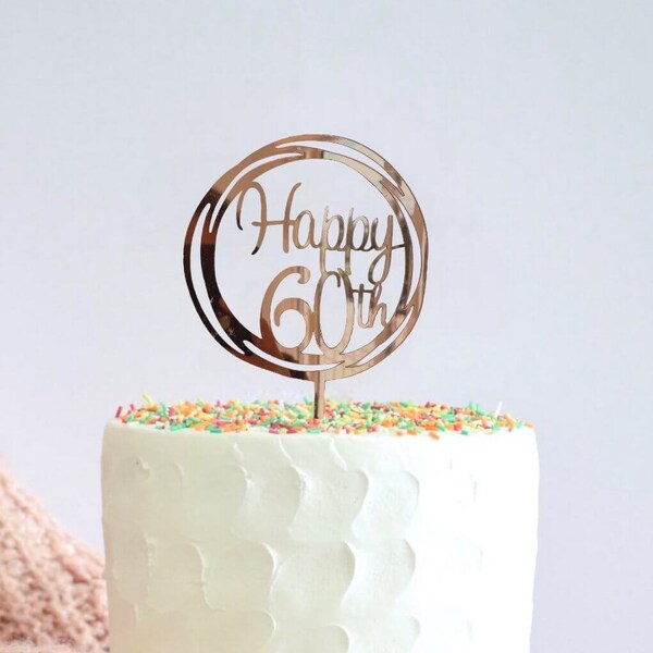 60th Birthday Topper - Etsy