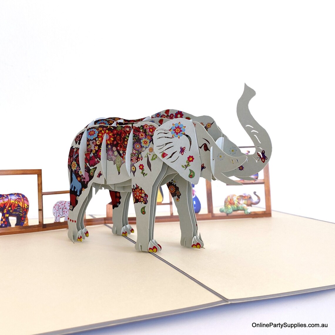Elephant Pop up Greeting Card 3D Card Jungle Animal Party - Etsy