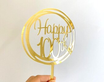 100 Cake Topper | Etsy
