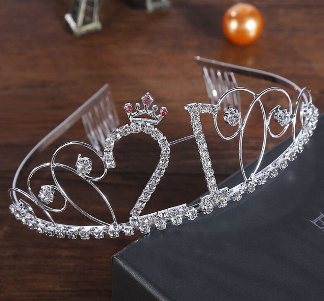 Silver Rhinestone 21 Birthday Tiara Happy 21st Headband - Etsy