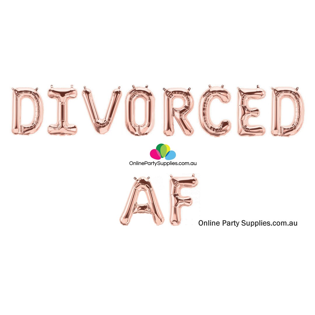 Divorced AF Balloon Banner, Funny Divorce Party Decorations, Divorce ...
