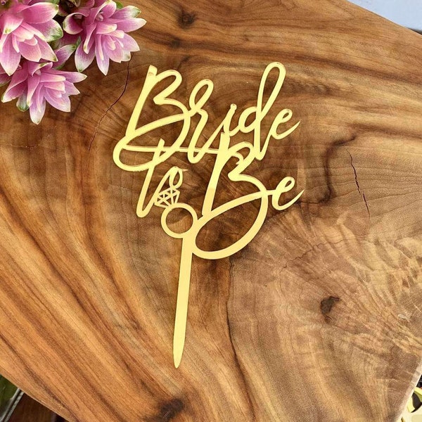 Gold Wedding Ring Cake Topper - Etsy