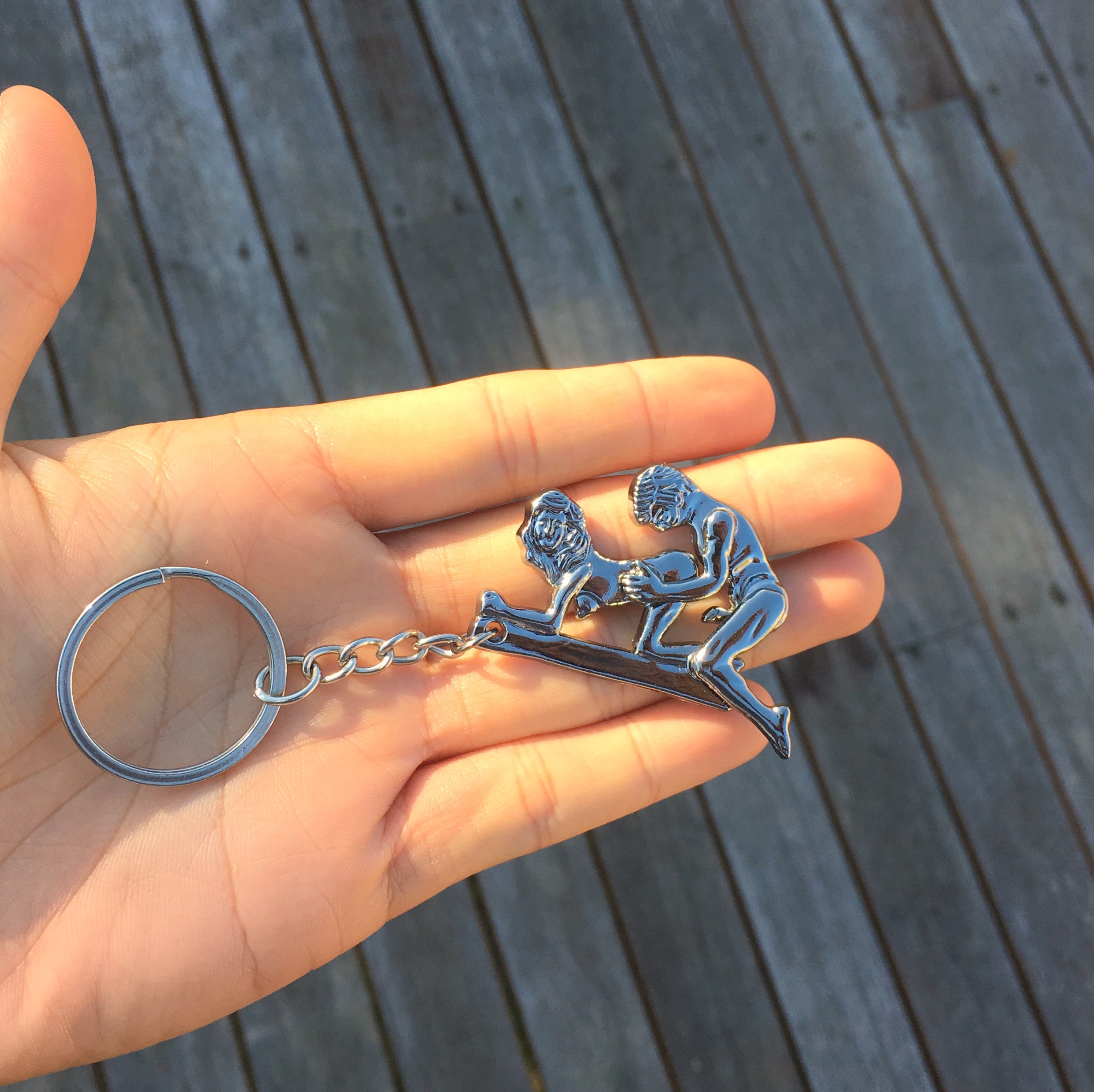 Mature Content Grey Metal Sex Couple Key Chain Erotic Key Etsy Uk