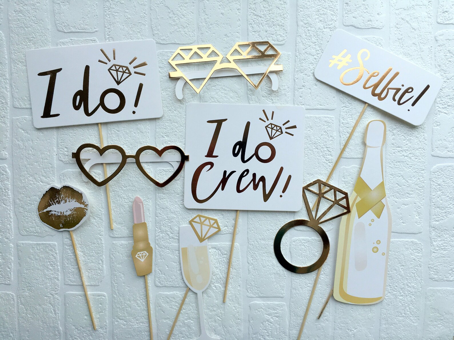I Do Crew Photo Props / Hen Party Photo Props / Bachelorette | Etsy