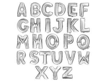 Silver Foil Balloon Alphabet - Etsy