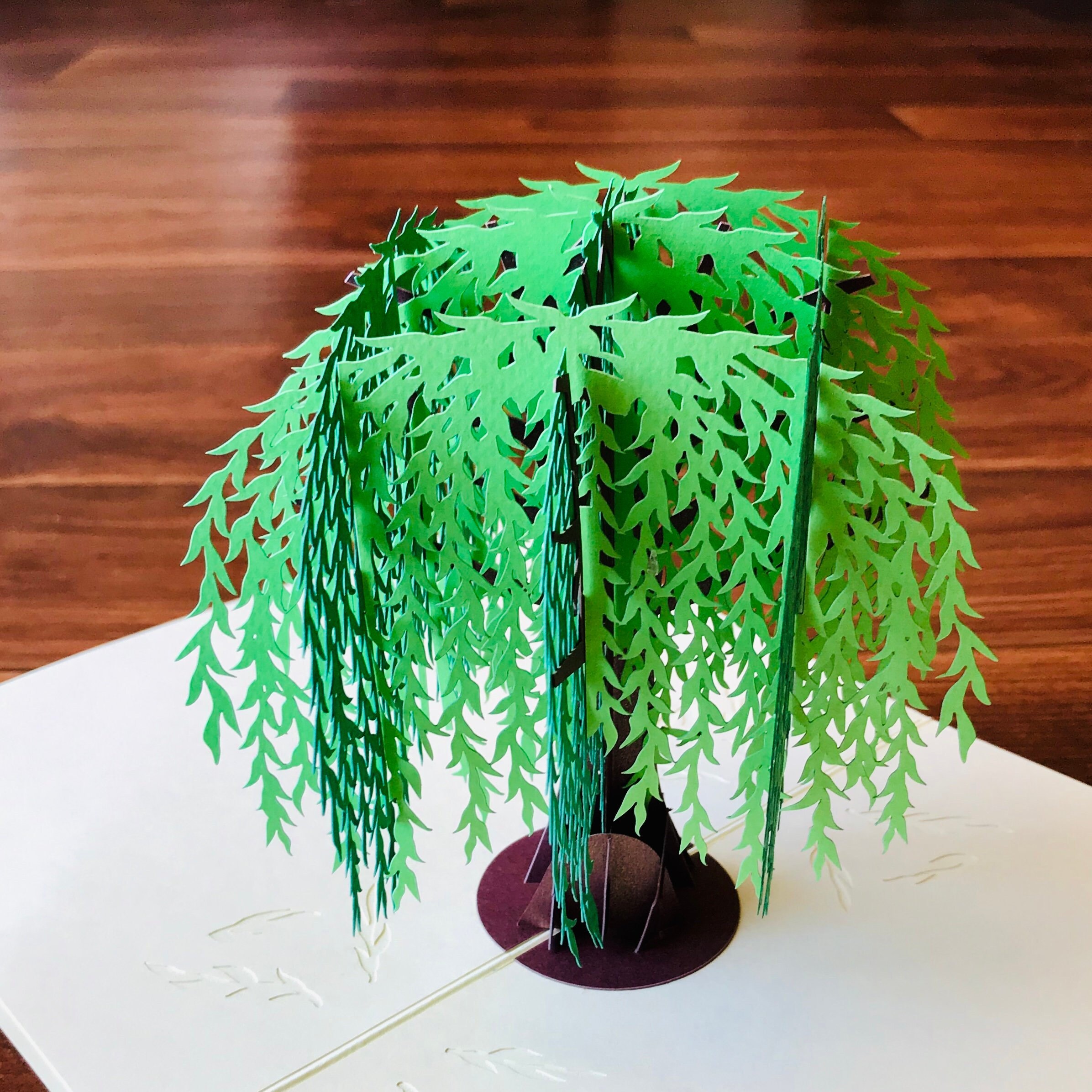 Handmade willow green tree 3D Pop Up Card 3D Birthday Card Popup Card ...