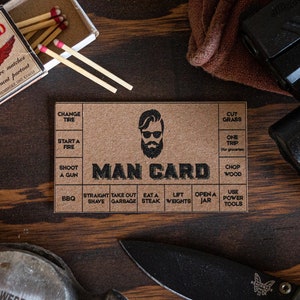 Man Card Game Official Fathers Day Funny Christmas Stocking Stuffer Gag ...