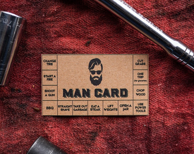 Man Card Game Official Fathers Day Funny Christmas Stocking Stuffer Gag ...