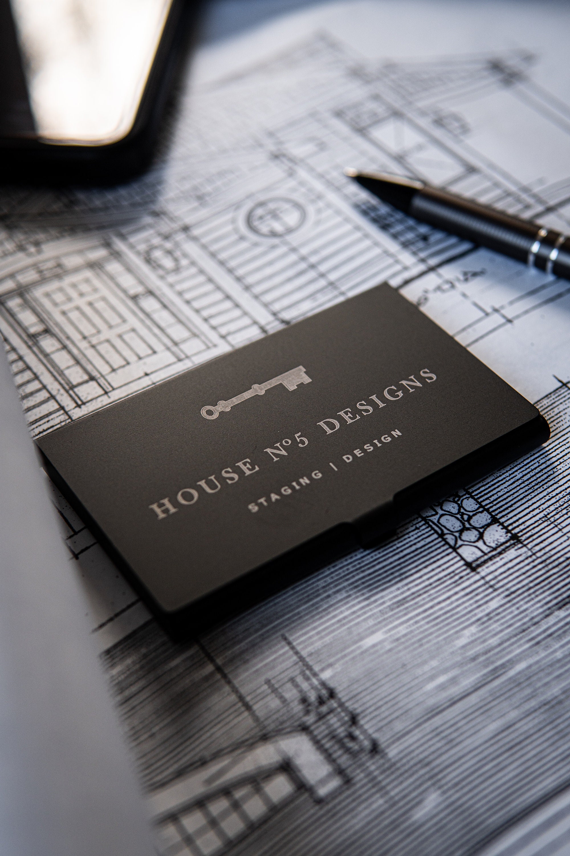Customizable Laser Engraved Matte Black Metal Business Card Holder ...